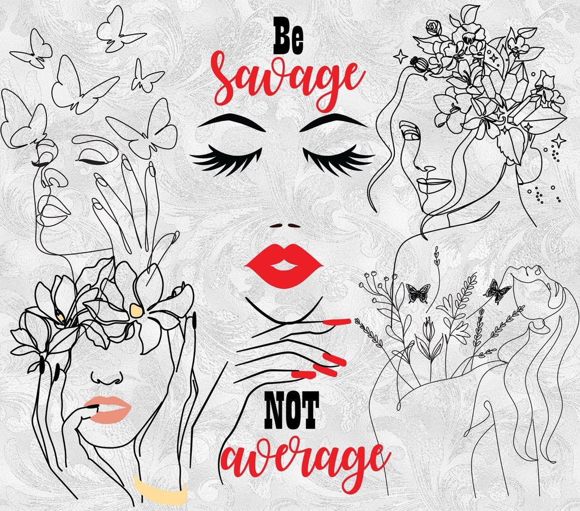 Motivational Woman Saying Face Line Art 20 OZ Skinny Tumbler - Etsy