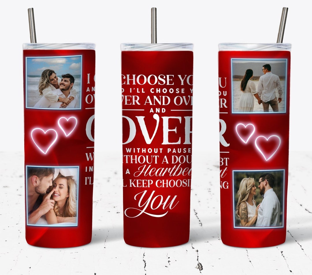 Love Story Tumbler Wrap, Love Tumbler Wrap With Picture, 4 Photo ...
