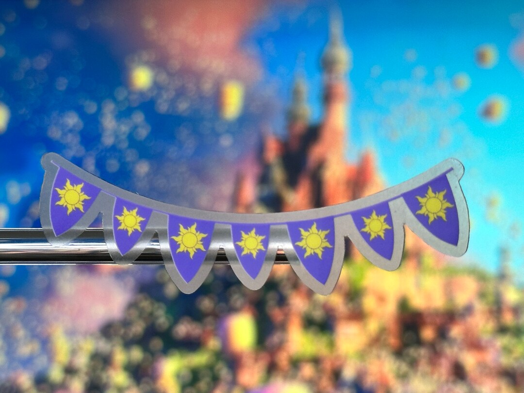 Rapunzel Sun Flag Laptop Sticker | Disney Tangled Planner Sticker ...