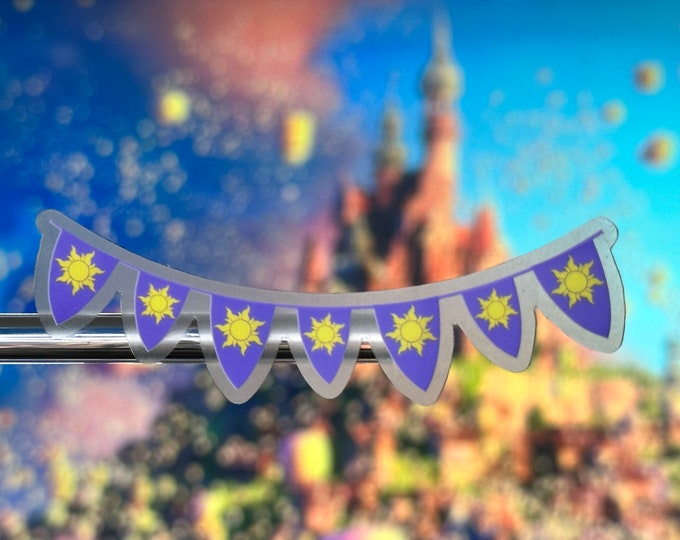 Rapunzel Sun Flag Sticker: Tangled Kingdom of Corona Vinyl Decal - Etsy