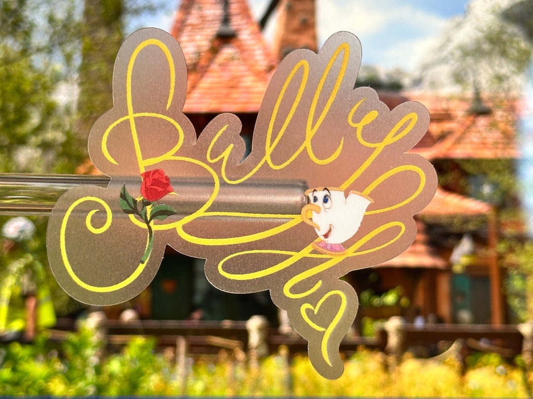 Belle Autograph Sticker: Beauty and the Beast Waterproof Vinyl Decal - Etsy