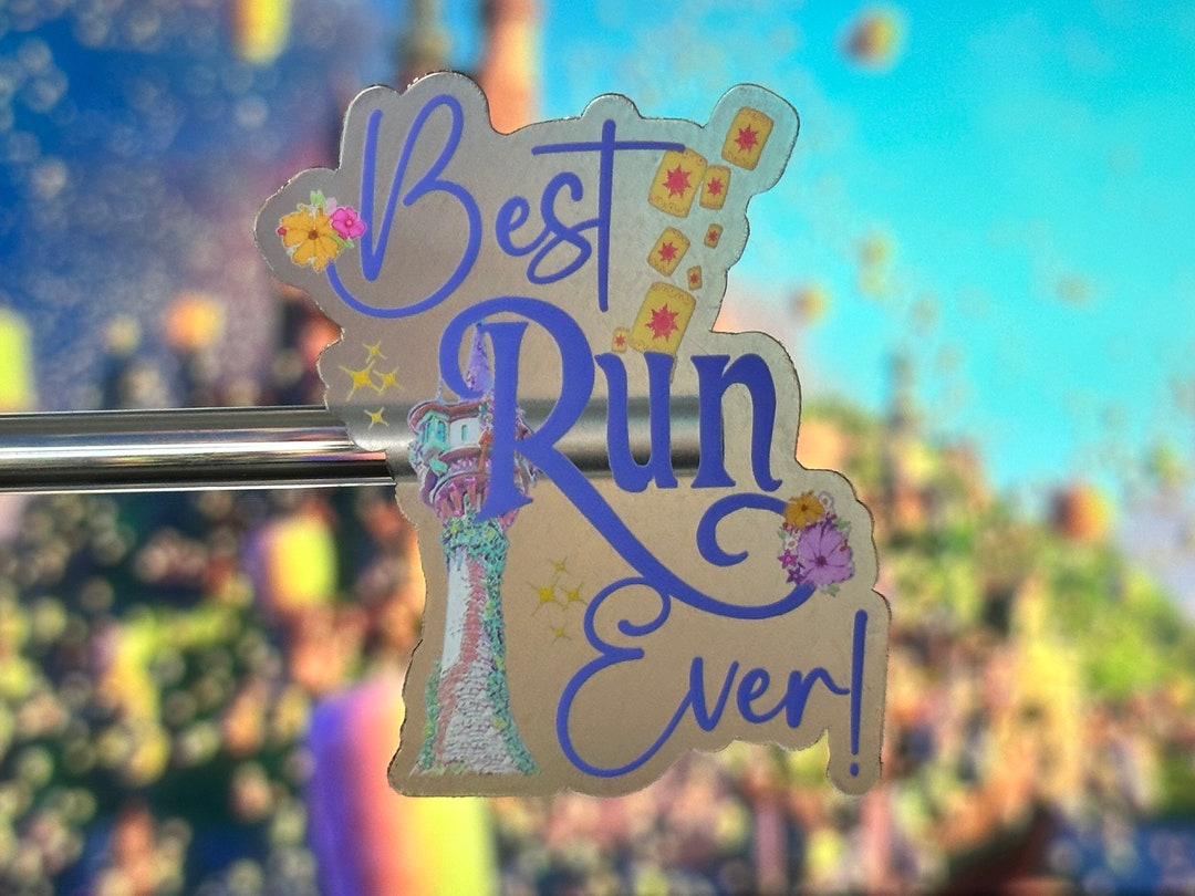 Rapunzel Best Run Ever Laptop Sticker | Disney Tangled Rundisney ...