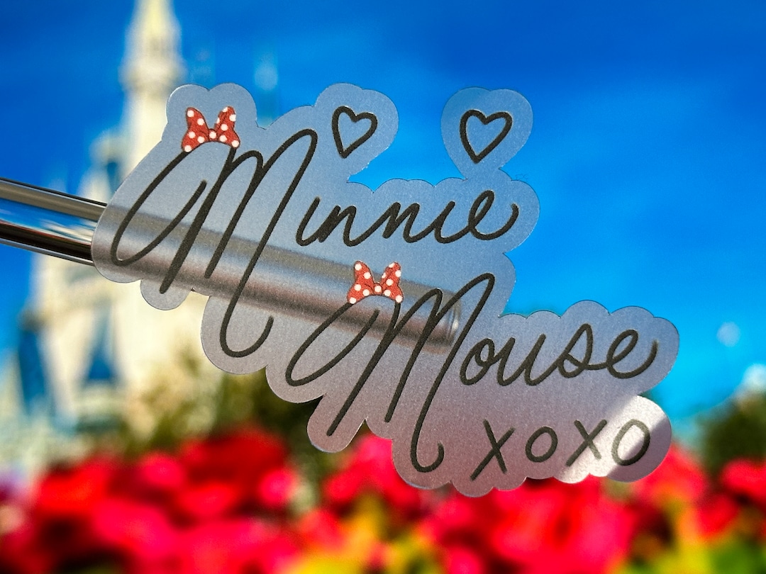 Minnie Mouse Autograph Laptop Sticker Minnie Signature Planner Sticker ...