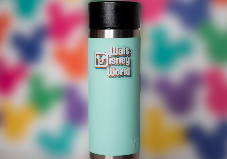 Retro Disney World Logo Laptop Sticker Old School WDW Logo - Etsy