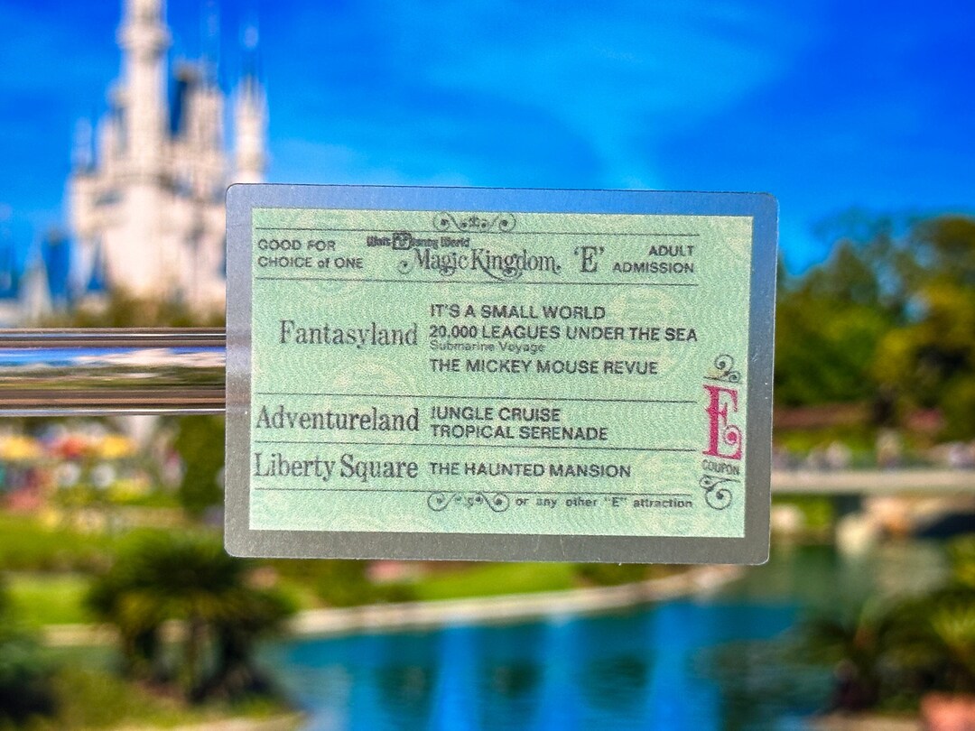 Disney Vintage Ticket Stickers E Ticket Planner Sticker Disney World A ...