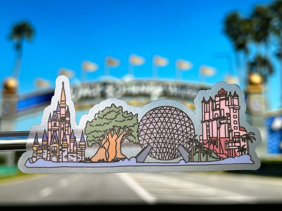 Disney Parks Laptop Sticker | WDW Four Parks One World Planner Sticker ...