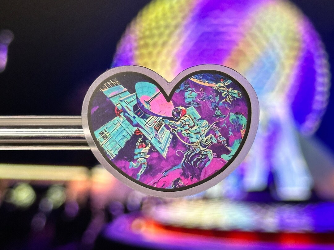 Epcot Spaceship Earth Wall Heart Laptop Sticker Spaceship Earth Planner ...