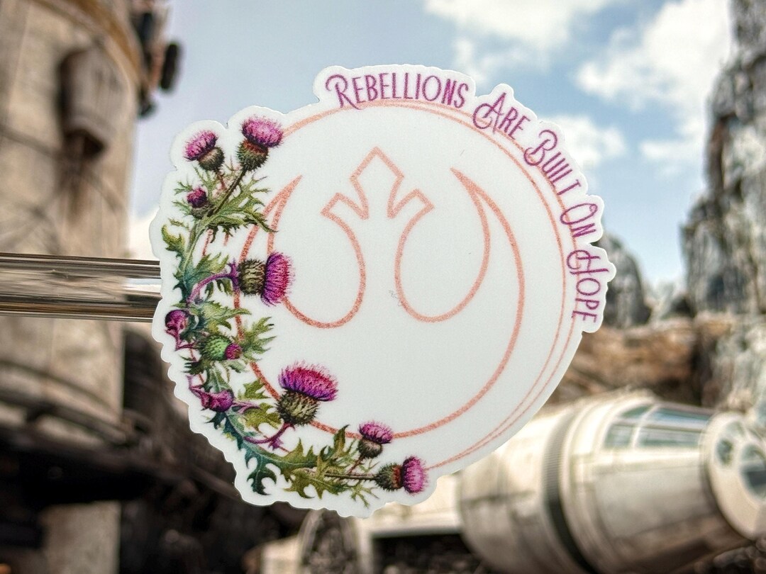 Star Wars Rebel Vinyl Sticker: Rose Gold Thistle Decal - Etsy