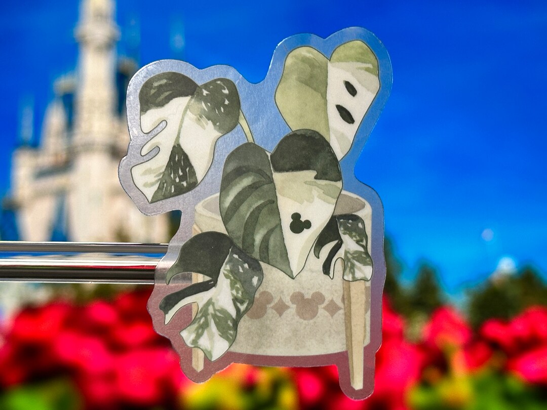 Hidden Mickey Monstera Plant Laptop Sticker Mickey Ears - Etsy