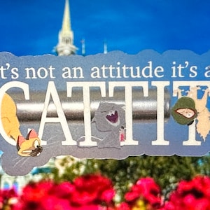 Disney Cats Laptop Sticker | Disney Cattitude Planner Sticker ...