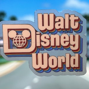 Retro Disney World Logo Laptop Sticker | Vintage WDW Logo Planner ...