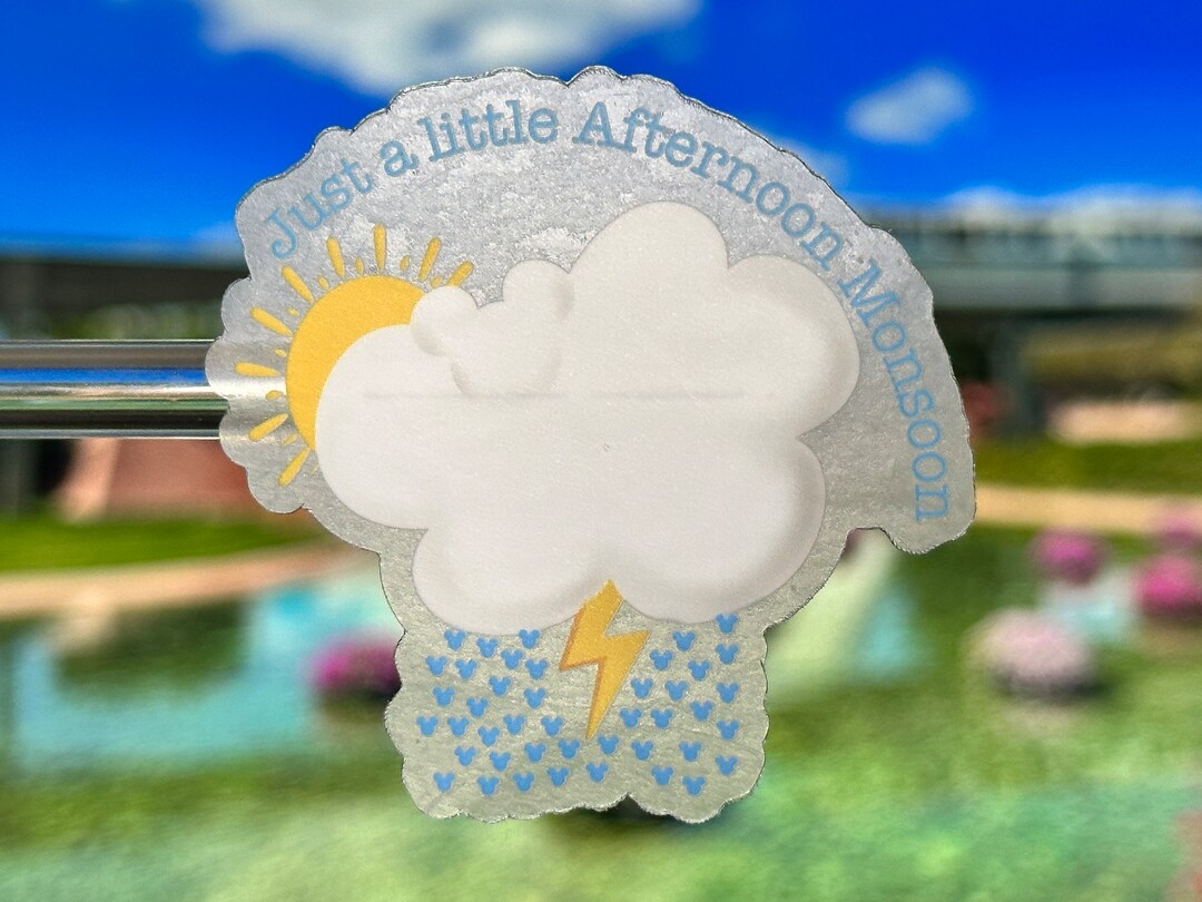 A Little Afternoon Monsoon Laptop Sticker | Epcot Planner Sticker ...