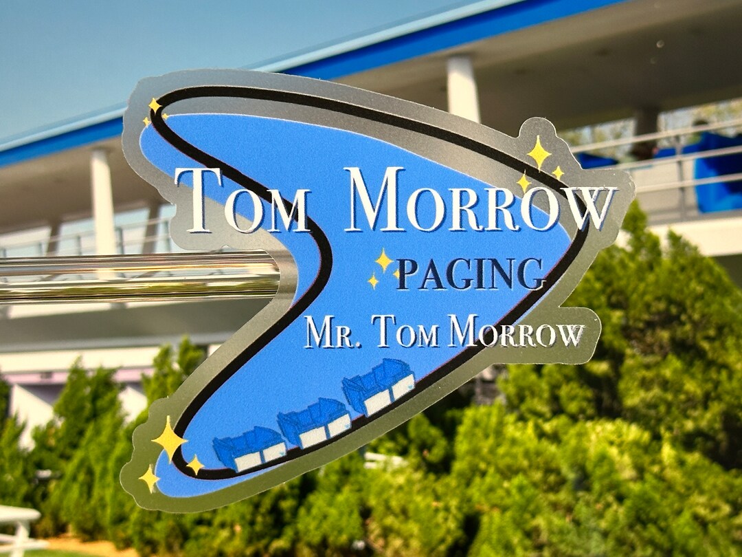 Paging Tom Morrow Laptop Sticker | Peoplemover Planner Sticker ...