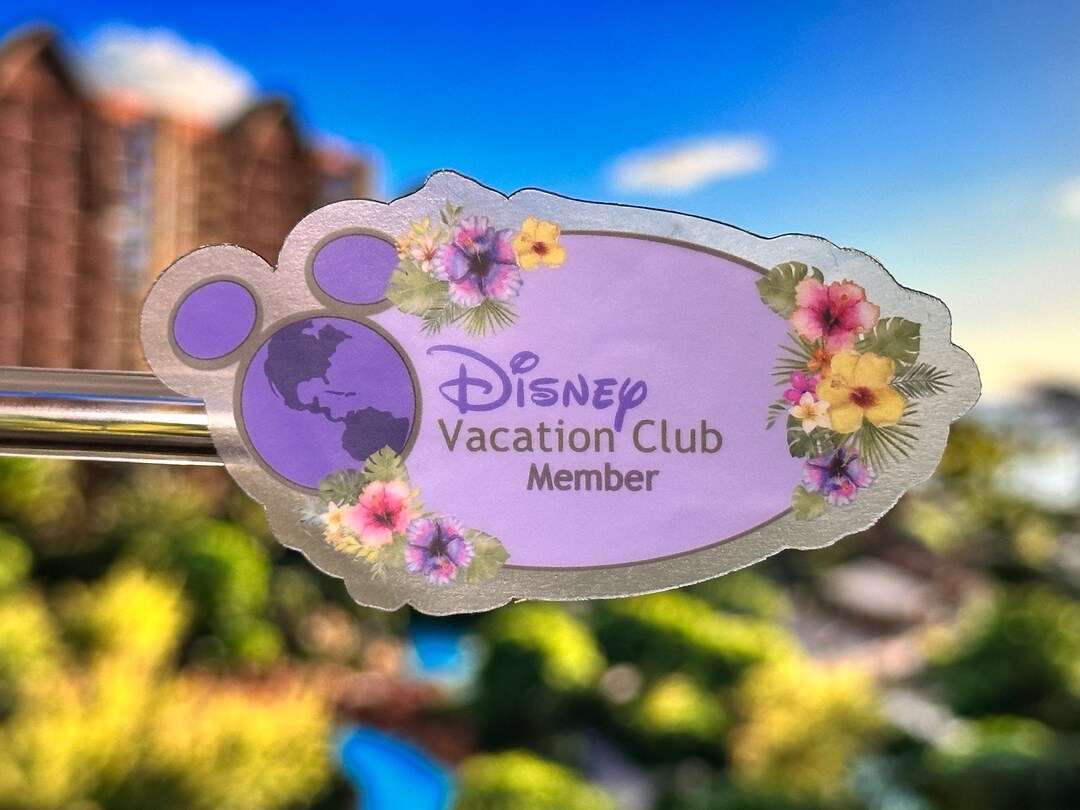 Disney Vacation Club Tropical Flowers Laptop Sticker | DVC Member ...