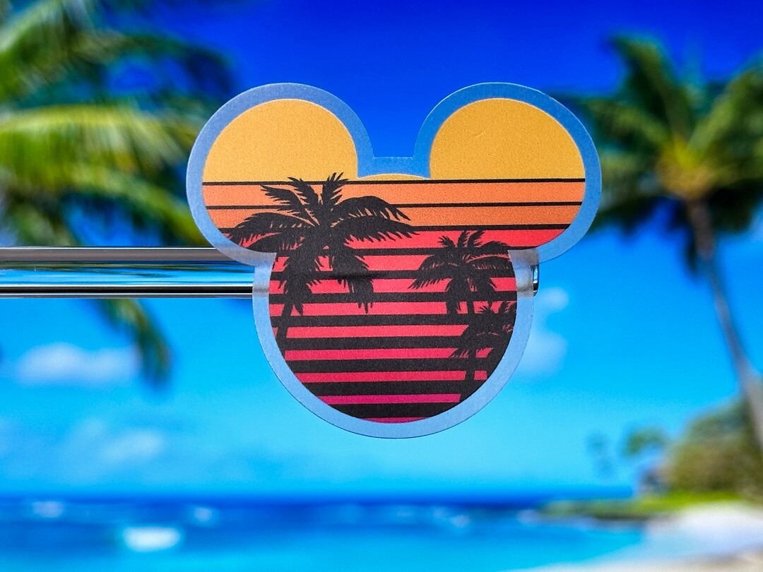 Retro Mickey Sunset Sticker: Waterproof Vinyl Decal - Etsy