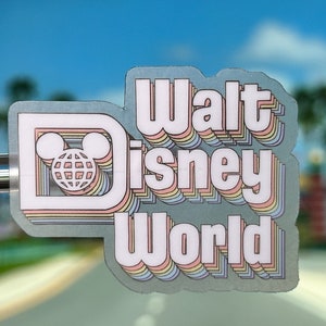 Retro Disney World Logo Laptop Sticker | Vintage WDW Logo Planner ...