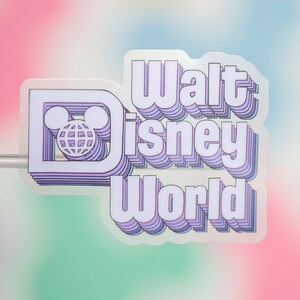 Retro Disney World Logo Laptop Sticker Old School WDW Logo - Etsy