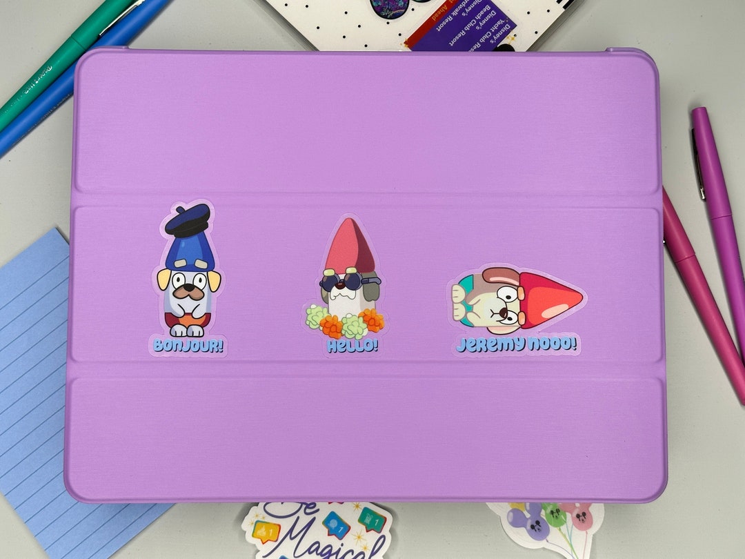 Bluey Gnomes Laptop Stickers Bluey Backpackers Planner - Etsy UK