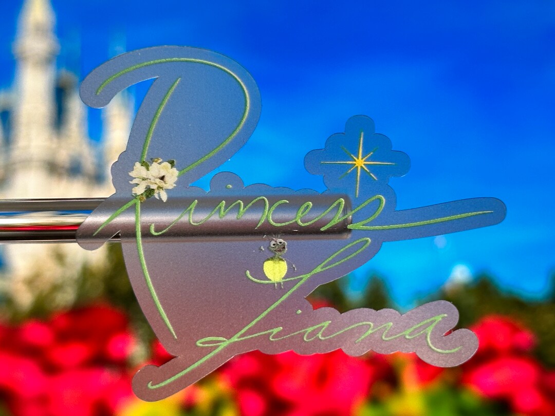 Princess Tiana Autograph Laptop Sticker | Disney Princess Planner ...