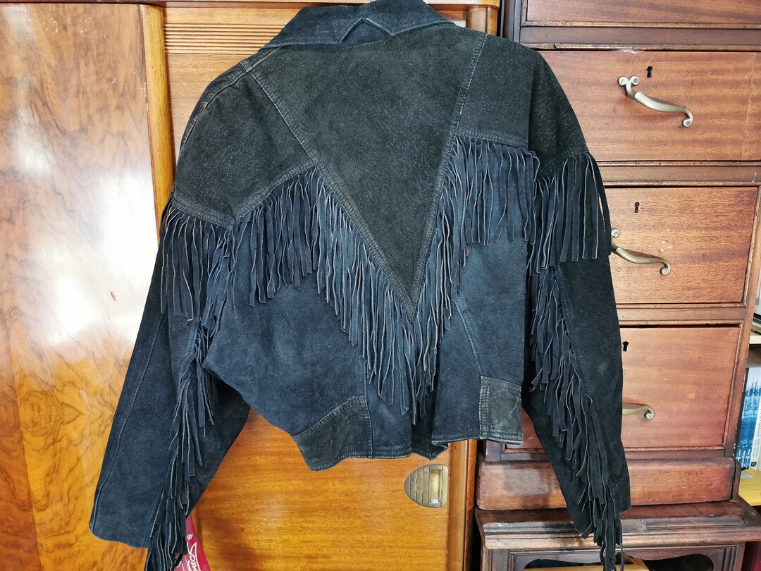Tussled Suede Leather Jacket Cropped Rock and Roll Style - Etsy