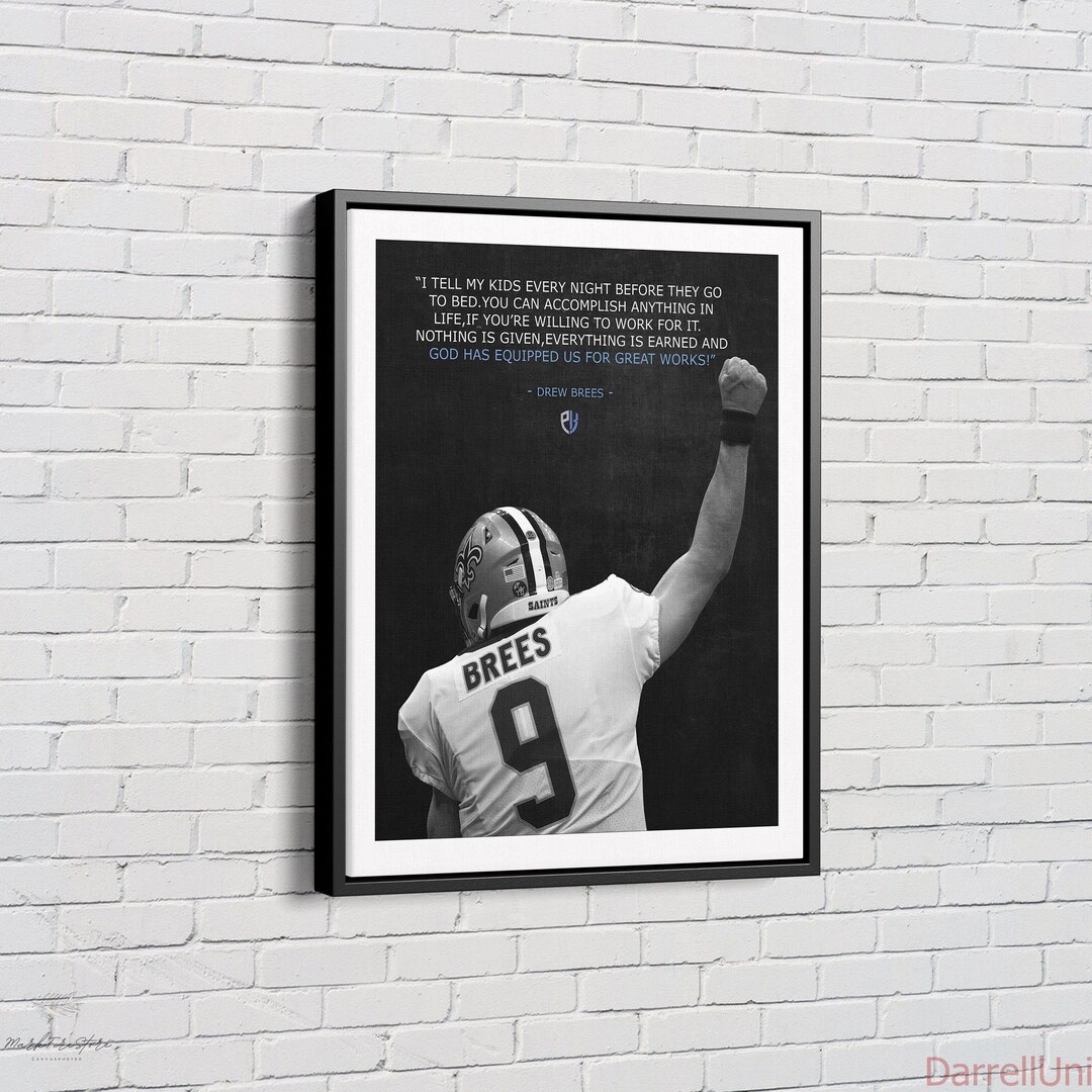 Drew Brees Quote Poster New Orleans Saints Football Sports - Etsy