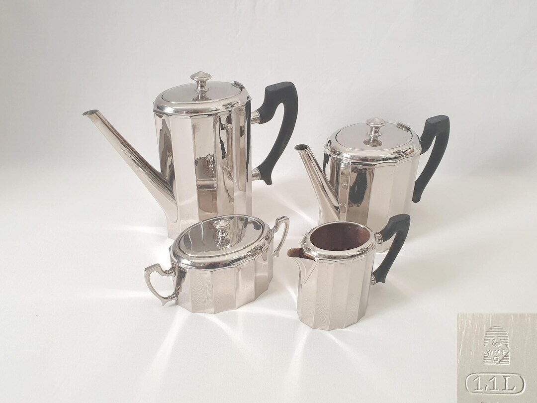 WMF Antique Silver Plated Tea and Coffee Service Set in Art Deco Style ...