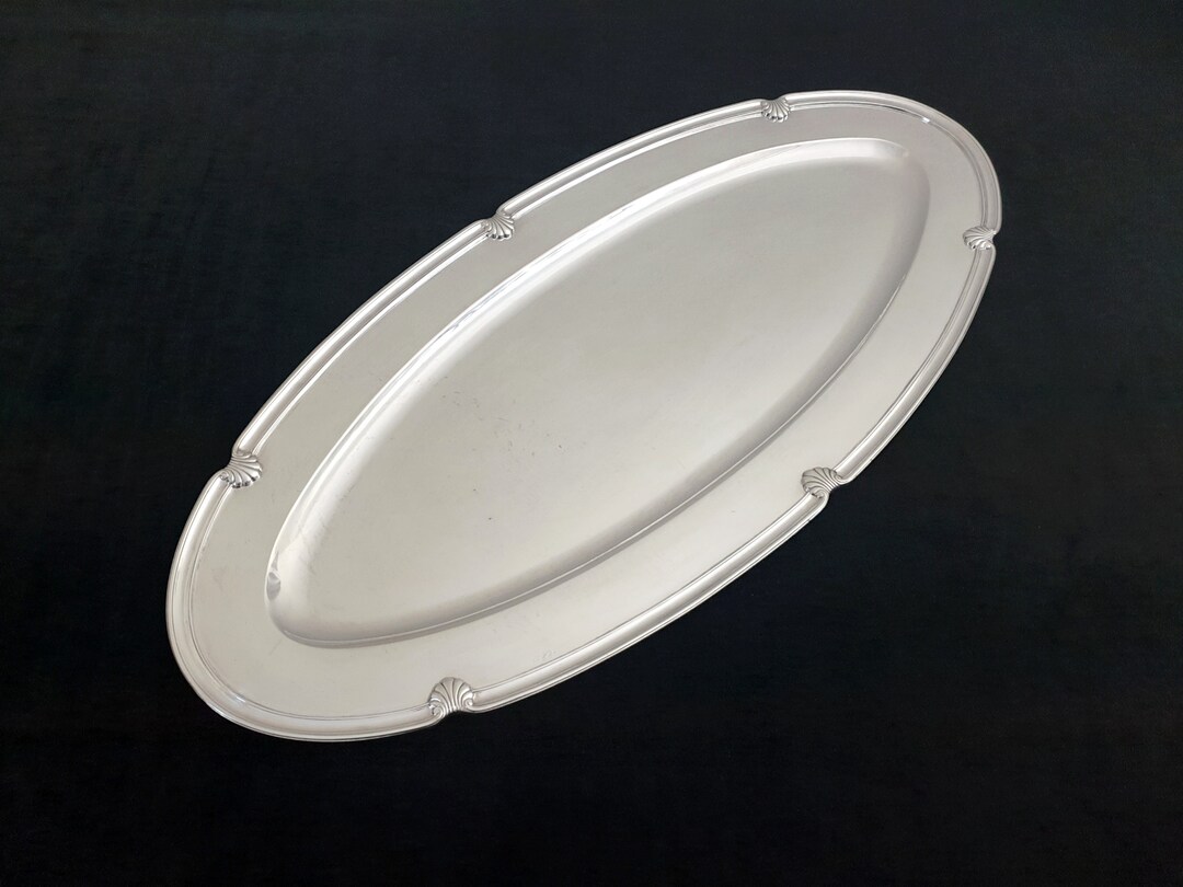 Large Oval Fish Serving Dish in Silver Plated by Ravinet - Etsy