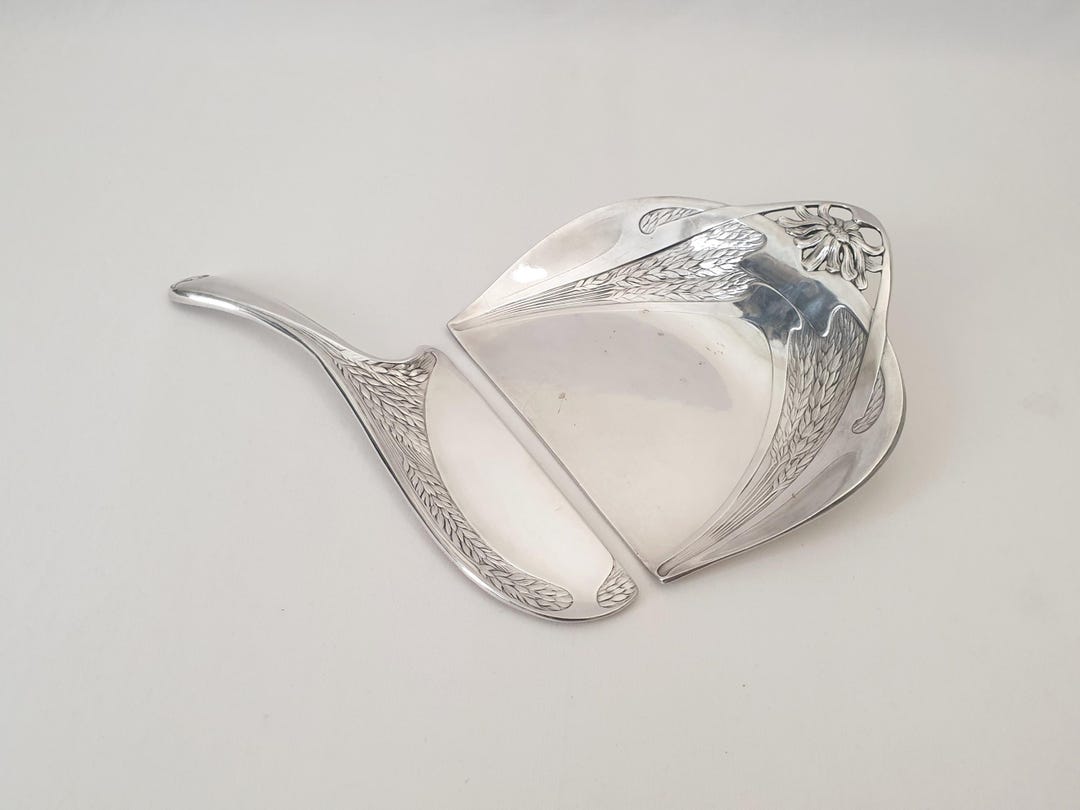 Antique Christofle Gallia Silver Plated Crumb Tray and Sweeper Art ...