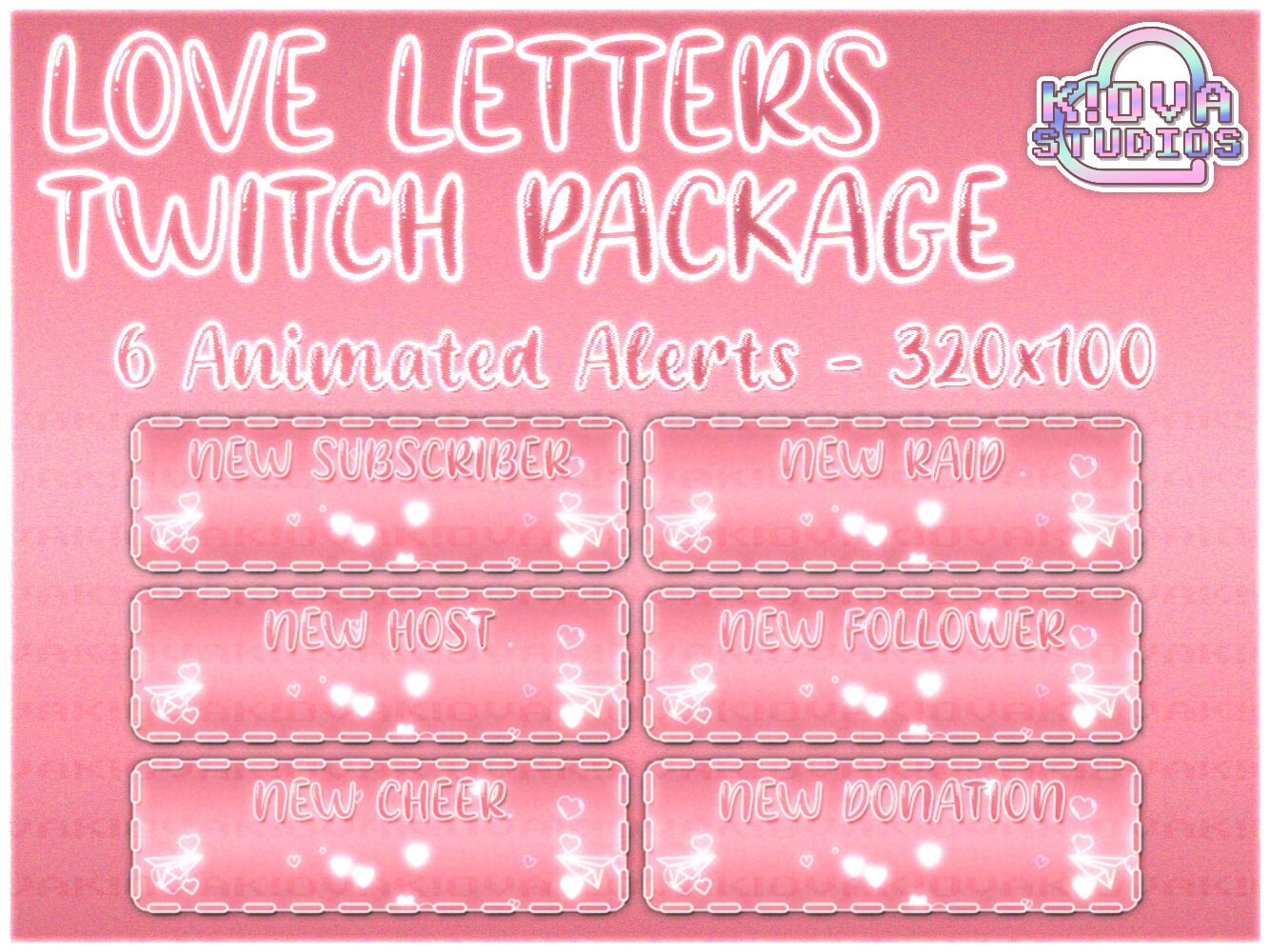 Love Letters Twitch Package | Pink, Red, White, Aesthetic, Love-core ...