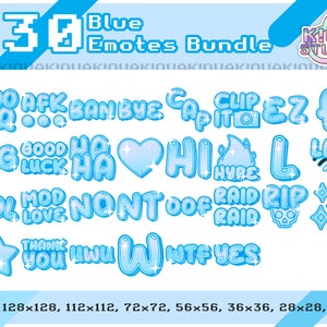 X30 Blue Emotes Bundle for Twitch and Discord | Sparkle, Cute ...