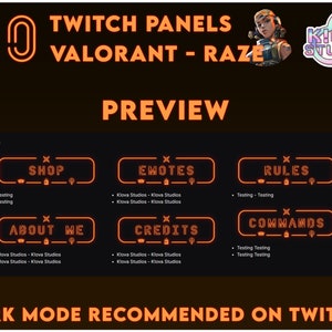 50 Neon Valorant Twitch Panels - Raze | Perfect for Streaming, Orange ...