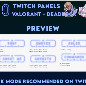 50 Neon Valorant Twitch Panels - Deadlock | Perfect for Streaming, Blue ...