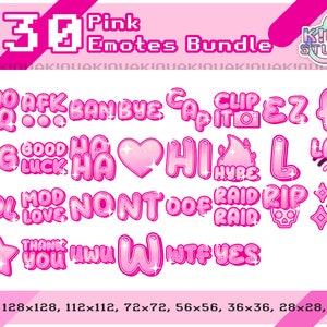 X30 Pink Emotes Bundle for Twitch and Discord | Sparkle, Cute ...