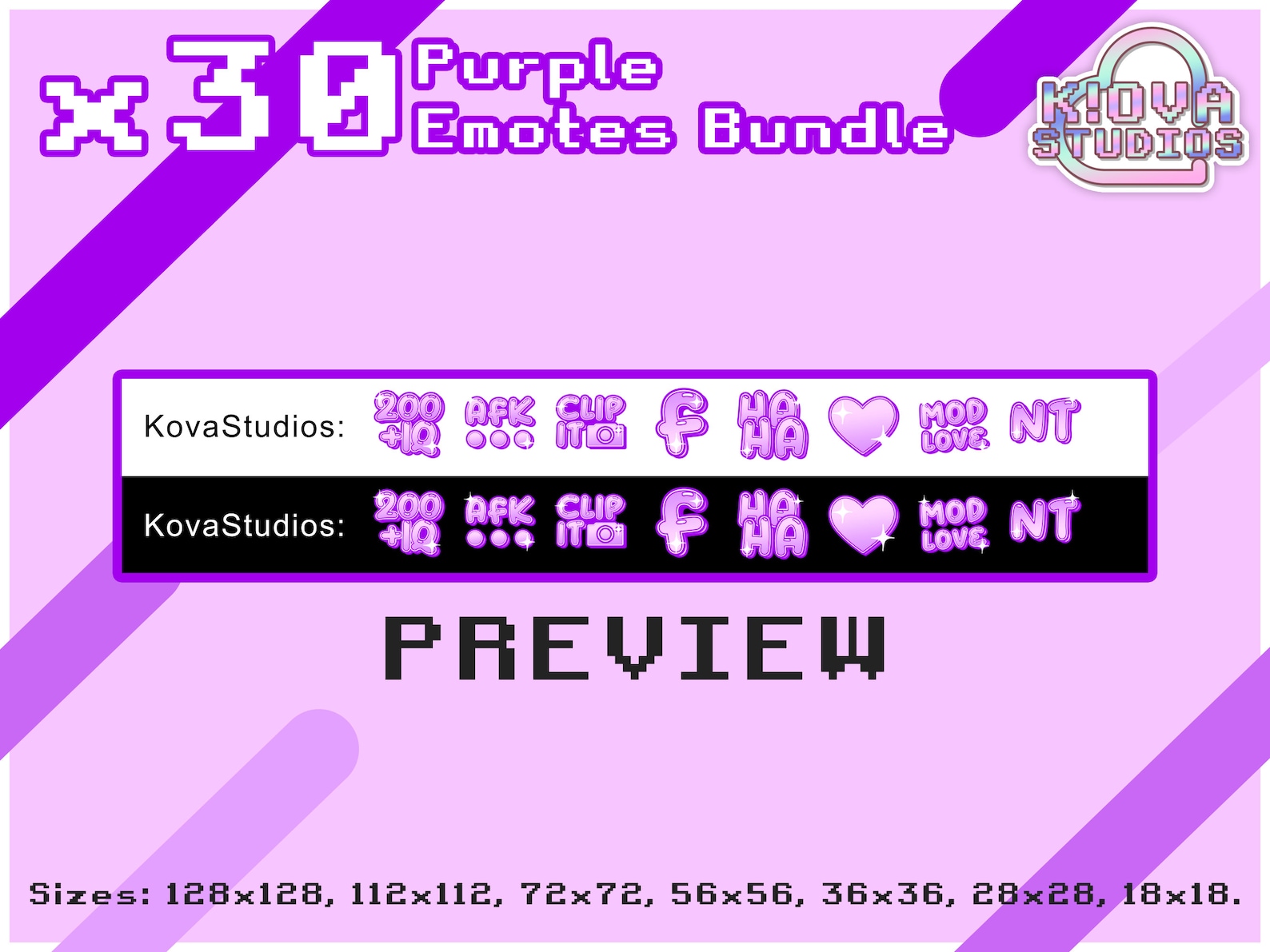 X30 Purple Emotes Bundle for Twitch and Discord | Sparkle, Cute ...