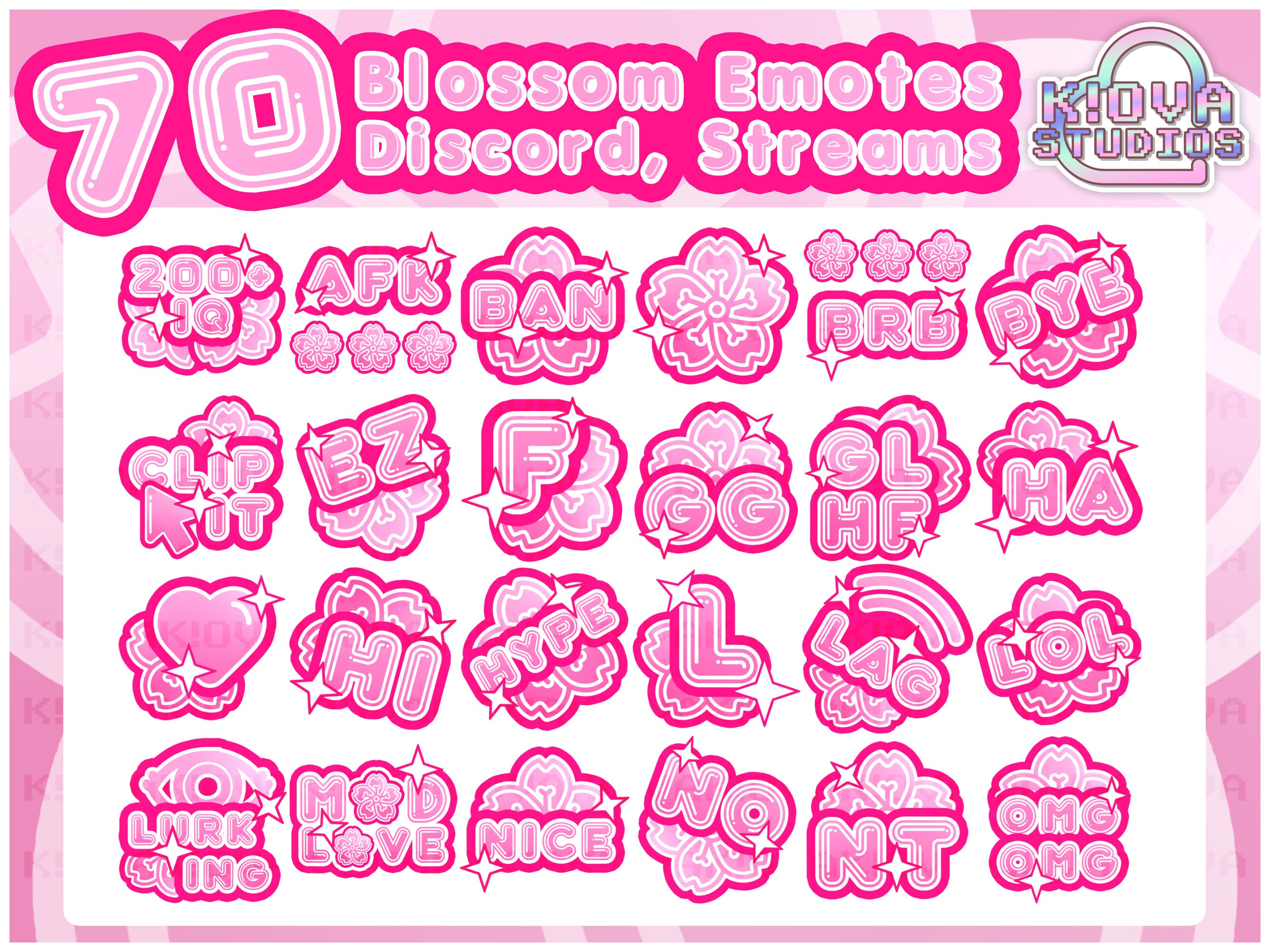 70 Pink Blossom Emotes | Perfect for Discord Servers, Twitch and ...