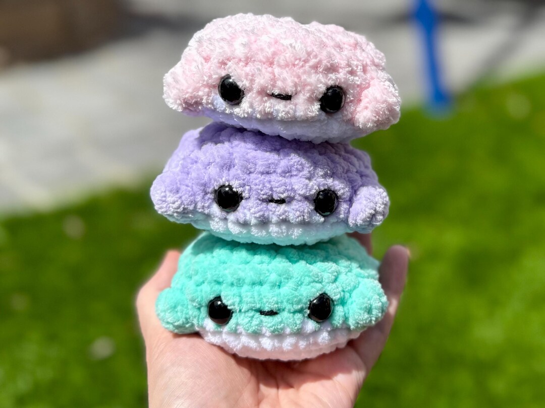 Crochet Pocket Frog Plushie, Pancake Frog, Squishy Stress Toy - Etsy