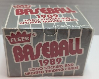 1989 Fleer Baseball Logo Stickers and Updated Trading Cards - Etsy
