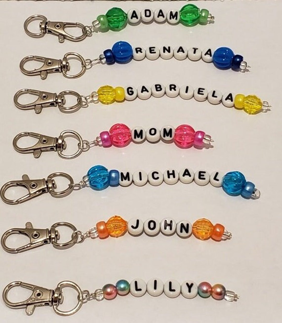 Personalized Name Tags, Key Chain, Lunch Bag Tag, Diaper Bag Tag, Back ...