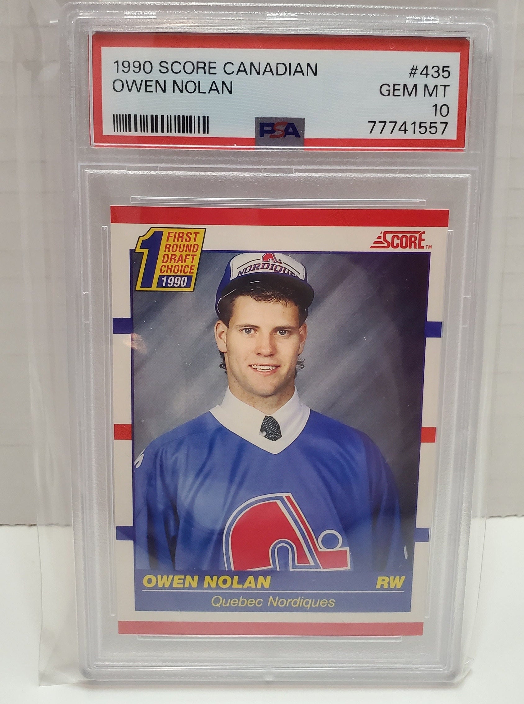 1990 Score Canadian Hockey Owen Nolan Rookie Card #435 Quebec Nordiques ...
