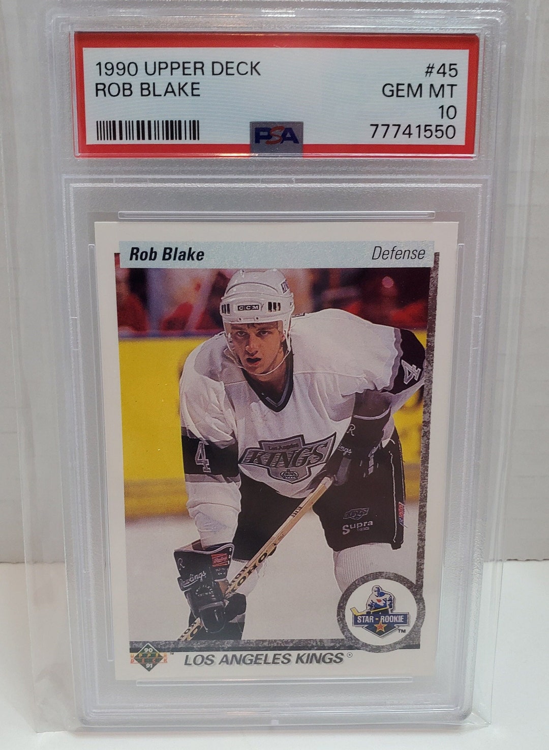 1990 Upper Deck Hockey Rob Blake Rookie Card #45 PSA 10 Gem Mint - Etsy ...