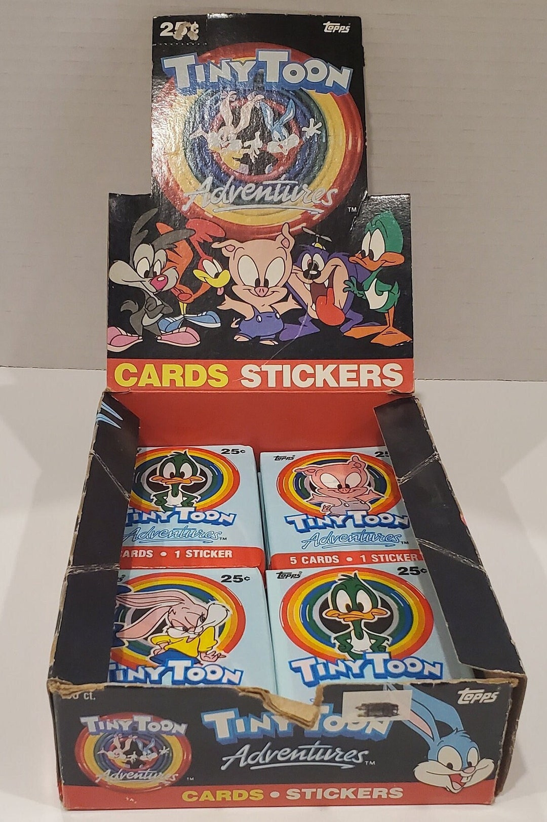 1991 Topps - Tiny Toon Adventures Trading Cards - Partial Box - 28 Sealed Packs - Etsy