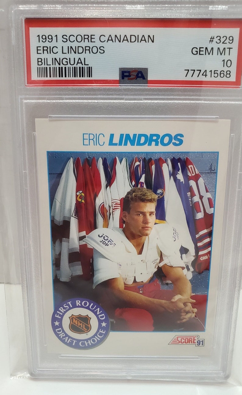 1991/92 Score Canadian Hockey Eric Lindros Bilingual #329 Gem Mint 10 ...