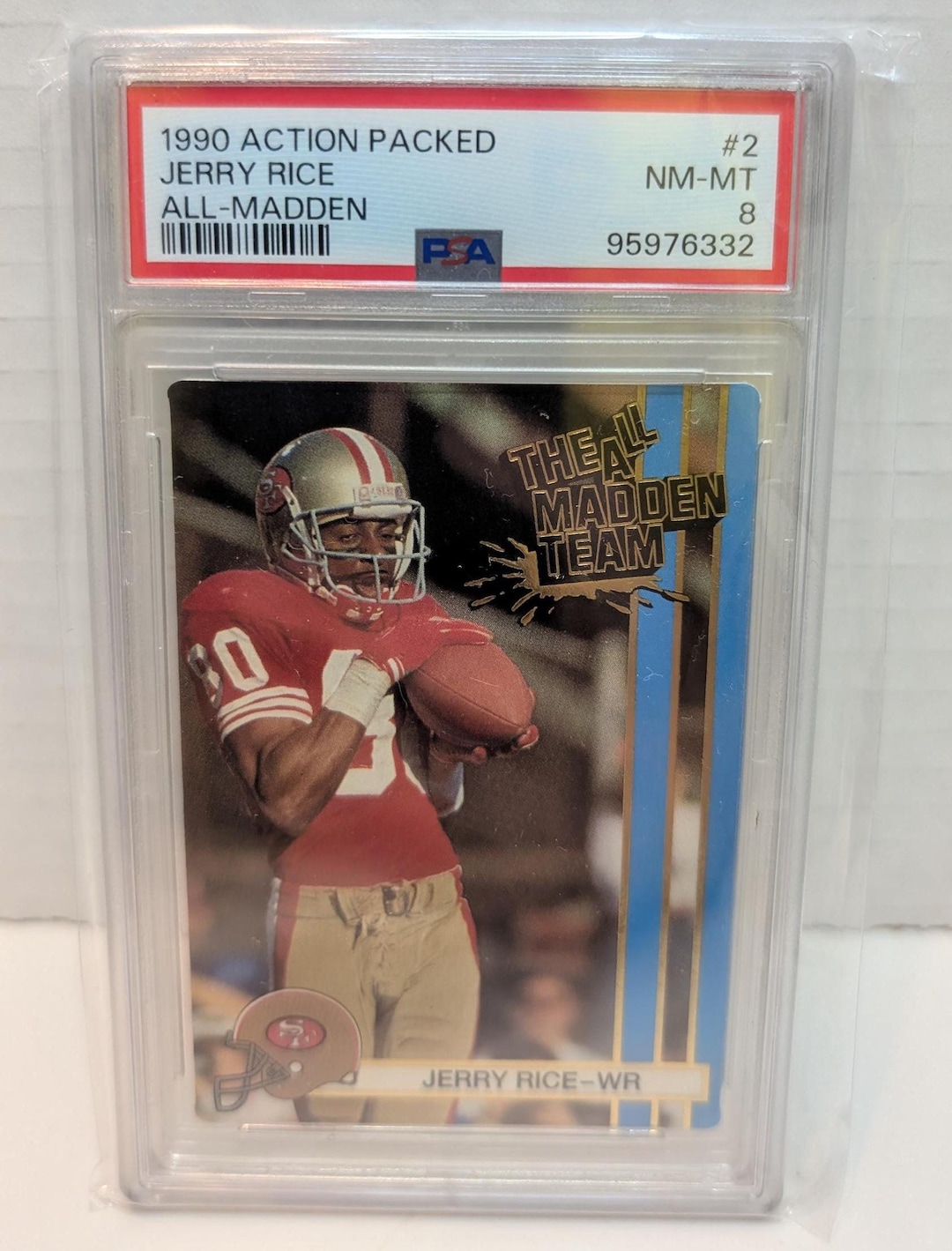 1990 Action Packed Football All Madden Jerry Rice # 2 PSA 8 NM-MT - San ...