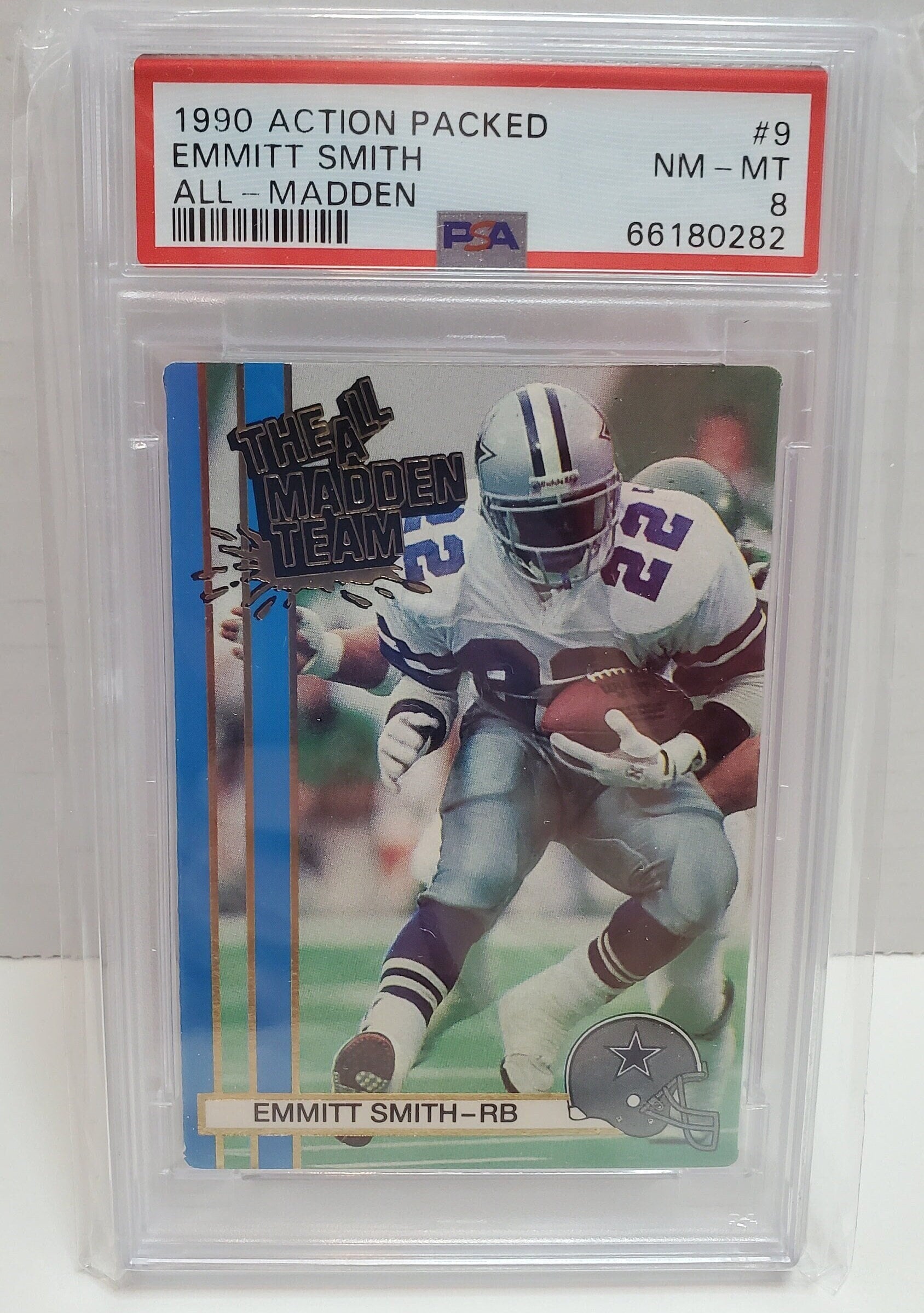 1990 Action Packed Football All Madden Emmitt Smith Rookie Card 9 PSA 8 NM MT Dallas Cowboys Etsy