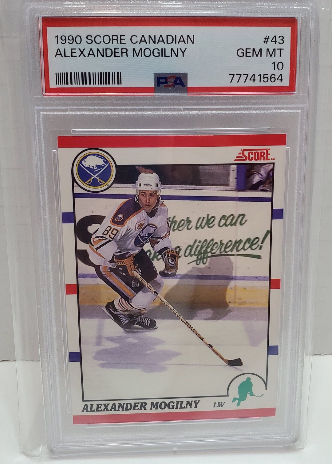 1990 Score Canadian Hockey Alexander Mogilny Rookie Card #43 Buffalo ...