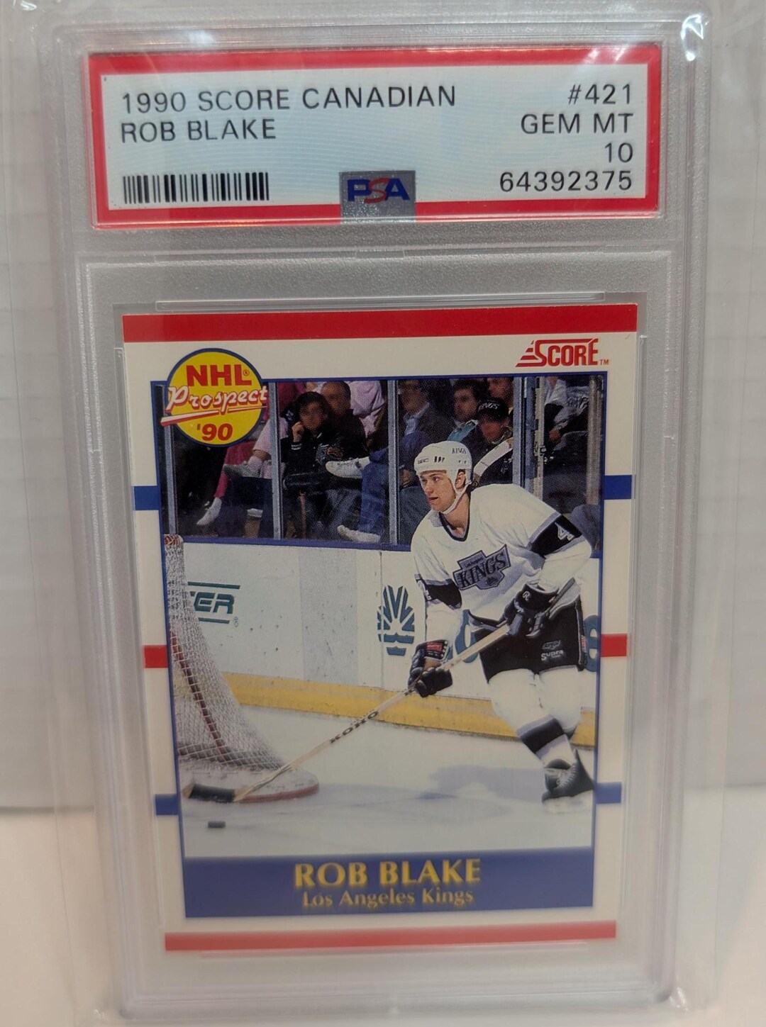 1990 Score Canadian Hockey Rob Blake Rookie Card #421 PSA 10 Gem Mint ...
