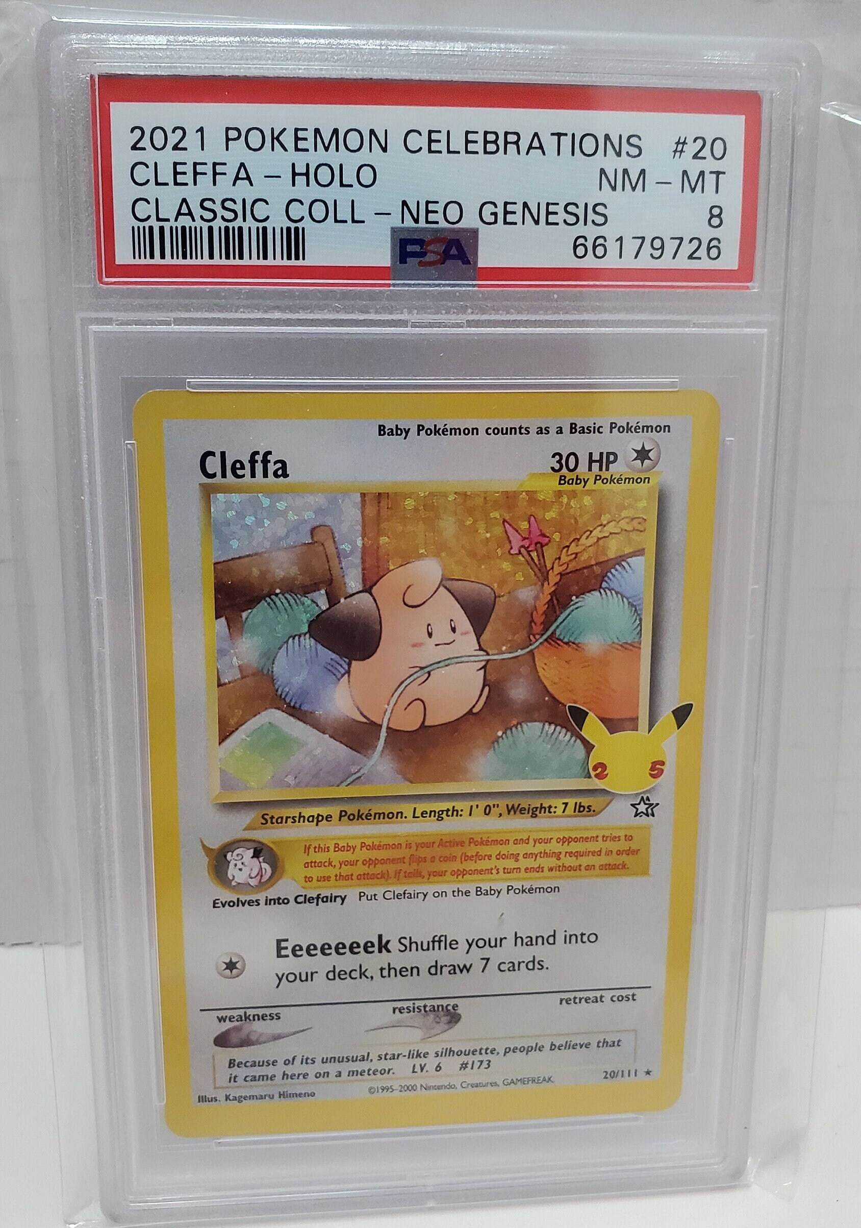 2021 Pokemon Celebrations 25th Anniversary Classic Collection Cleffa Holo PSA 8 NM-MT - Etsy