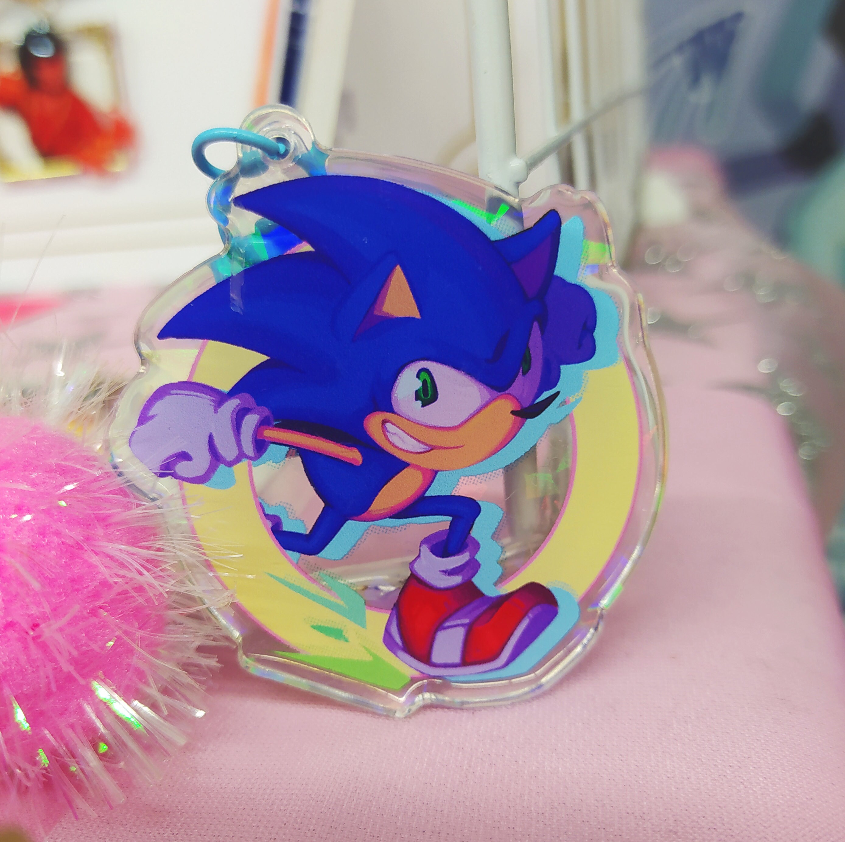 Sonic Acrylic Keychain fanart - Etsy