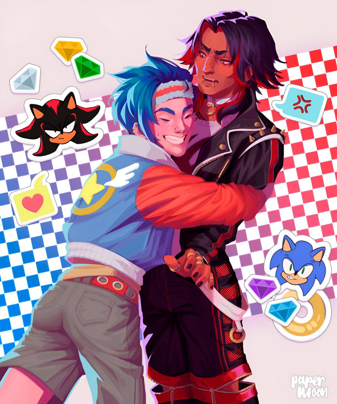 Sonic and Shadow (fanart) - Print - Etsy