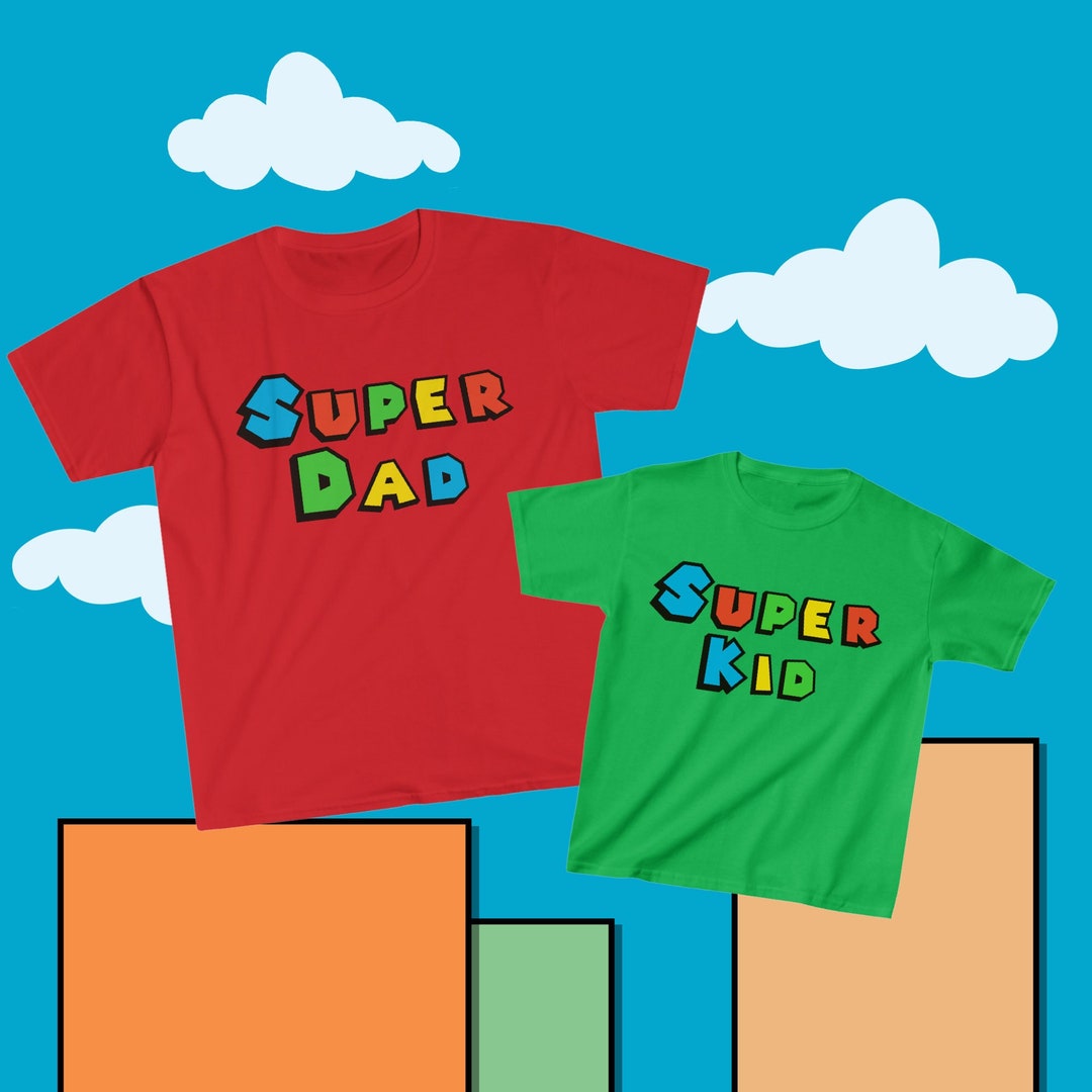 Super Dad and Super Kid T-shirts, Matching Father's Day Gamer Shirts ...